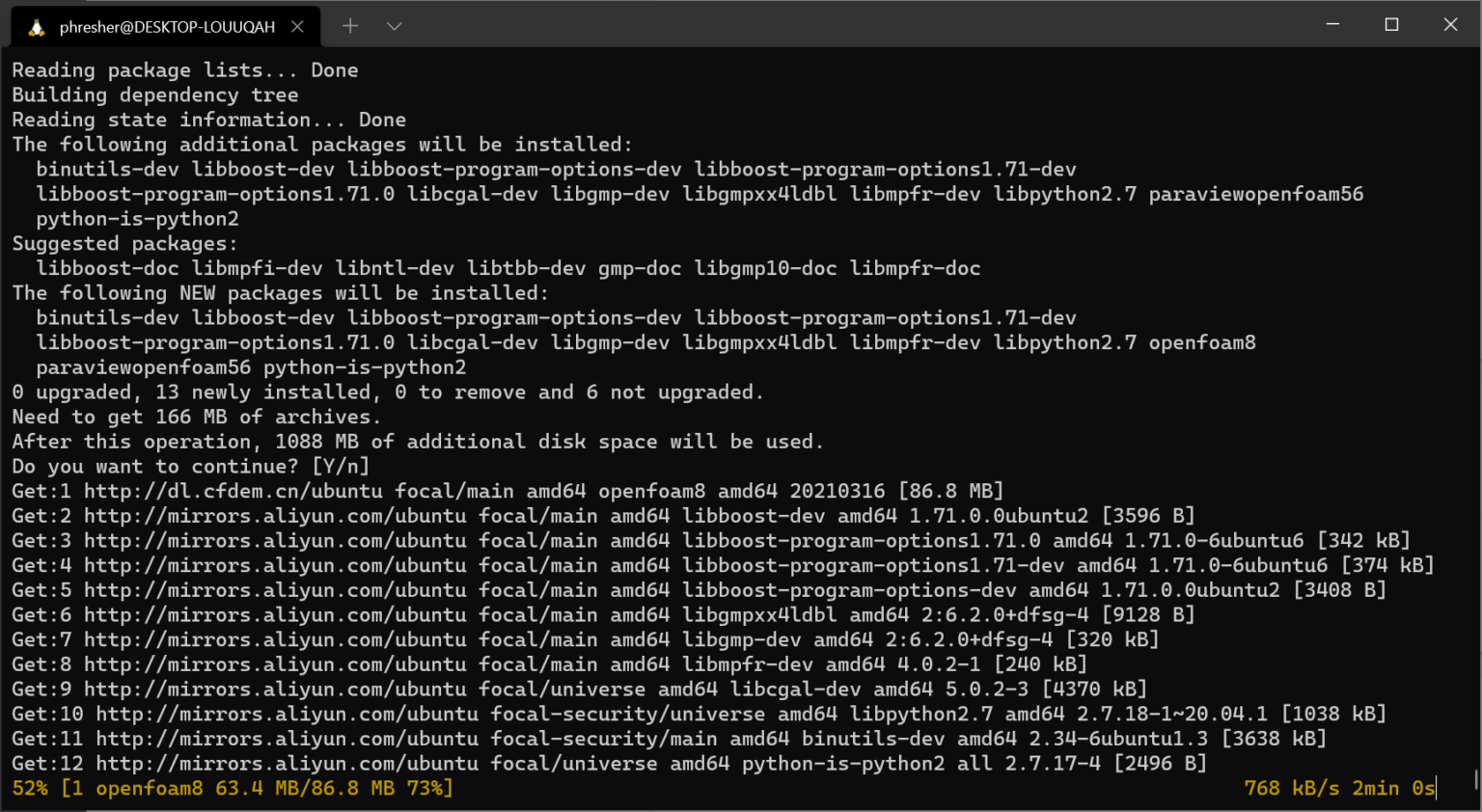 OpenFOAM 一键安装，国内镜像站来了 – CFDEM 中文网